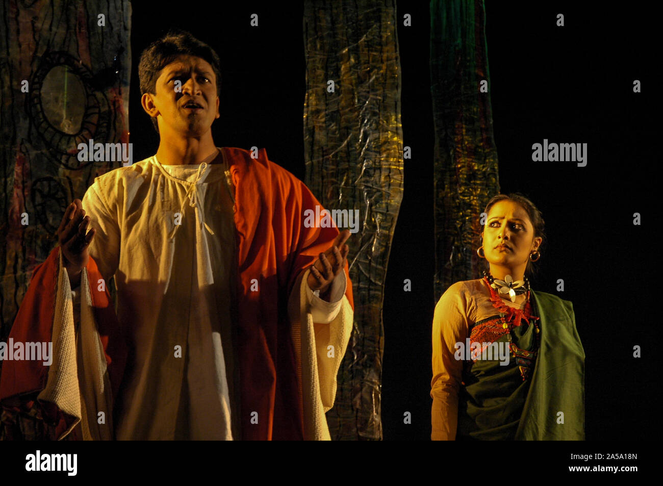 Bangladeshi famous television Actress Aupee Karim and actor Gazi ...