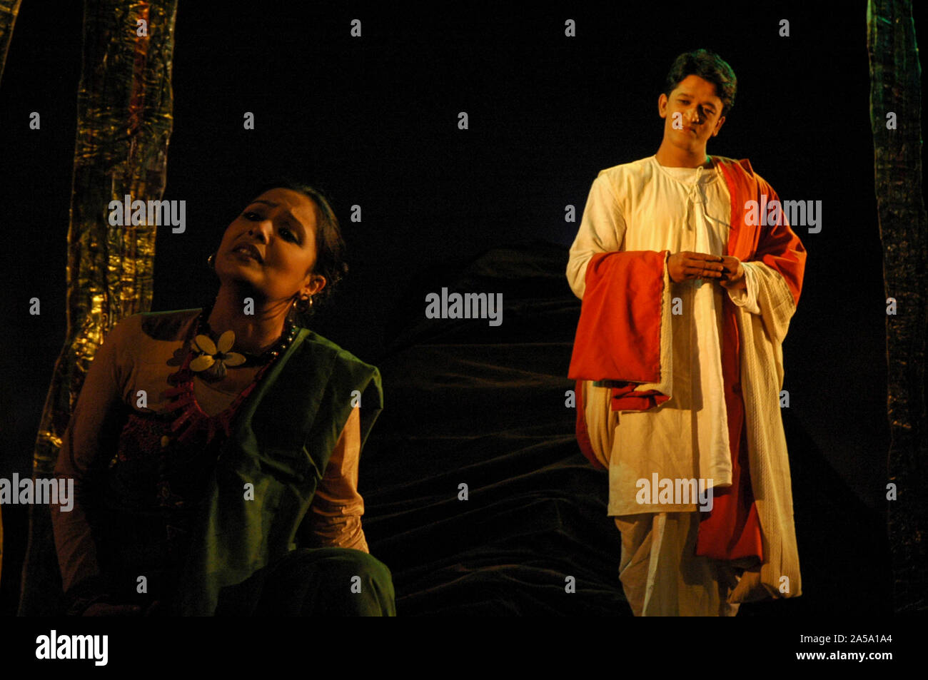 Bangladeshi famous television Actress Aupee Karim and actor Gazi ...