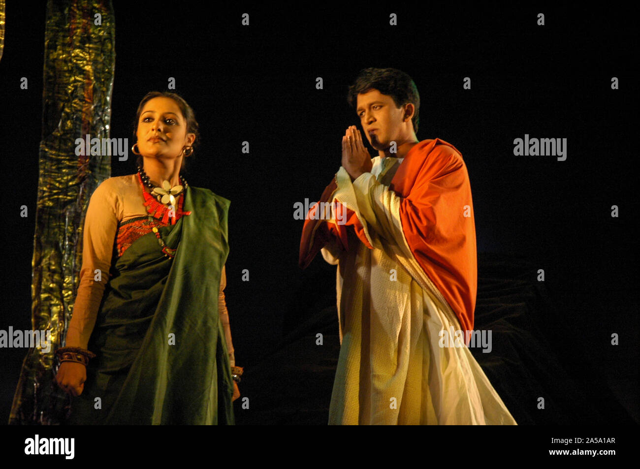 Bangladeshi famous television Actress Aupee Karim and actor Gazi ...