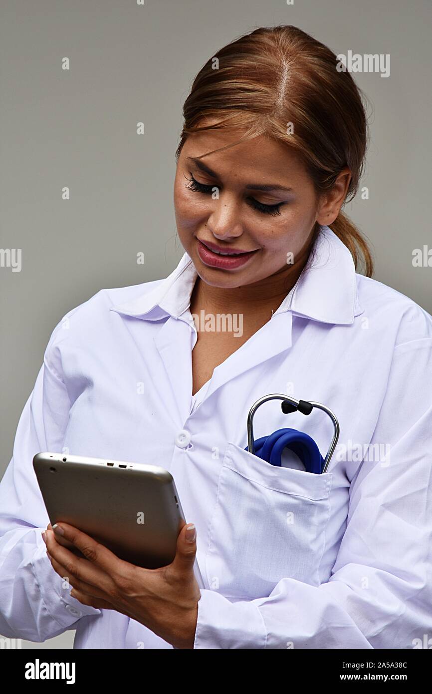 Portrait Of A Medic Wearing Lab Coat Stock Photo - Alamy