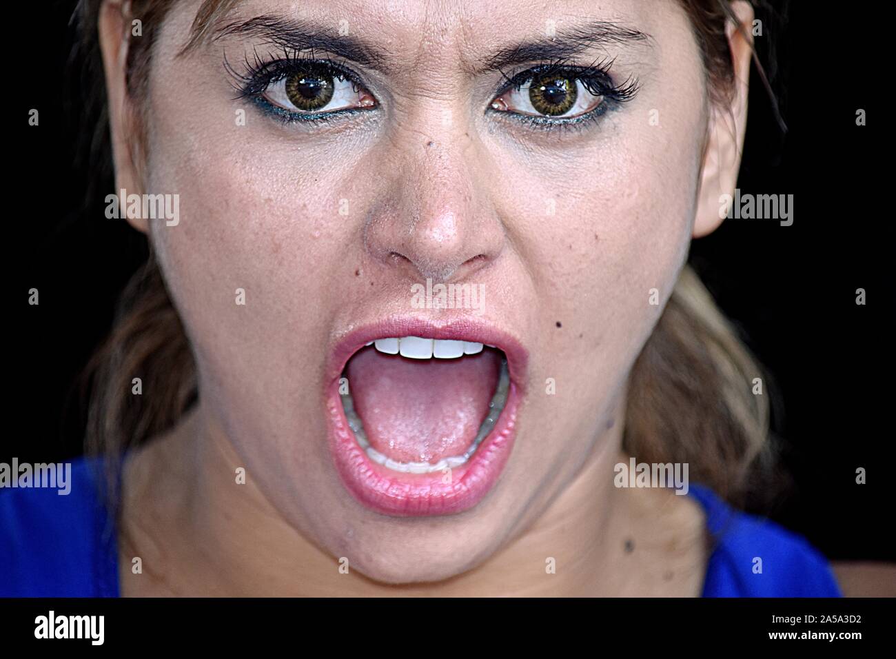 Stressed Adult Female Stock Photo - Alamy