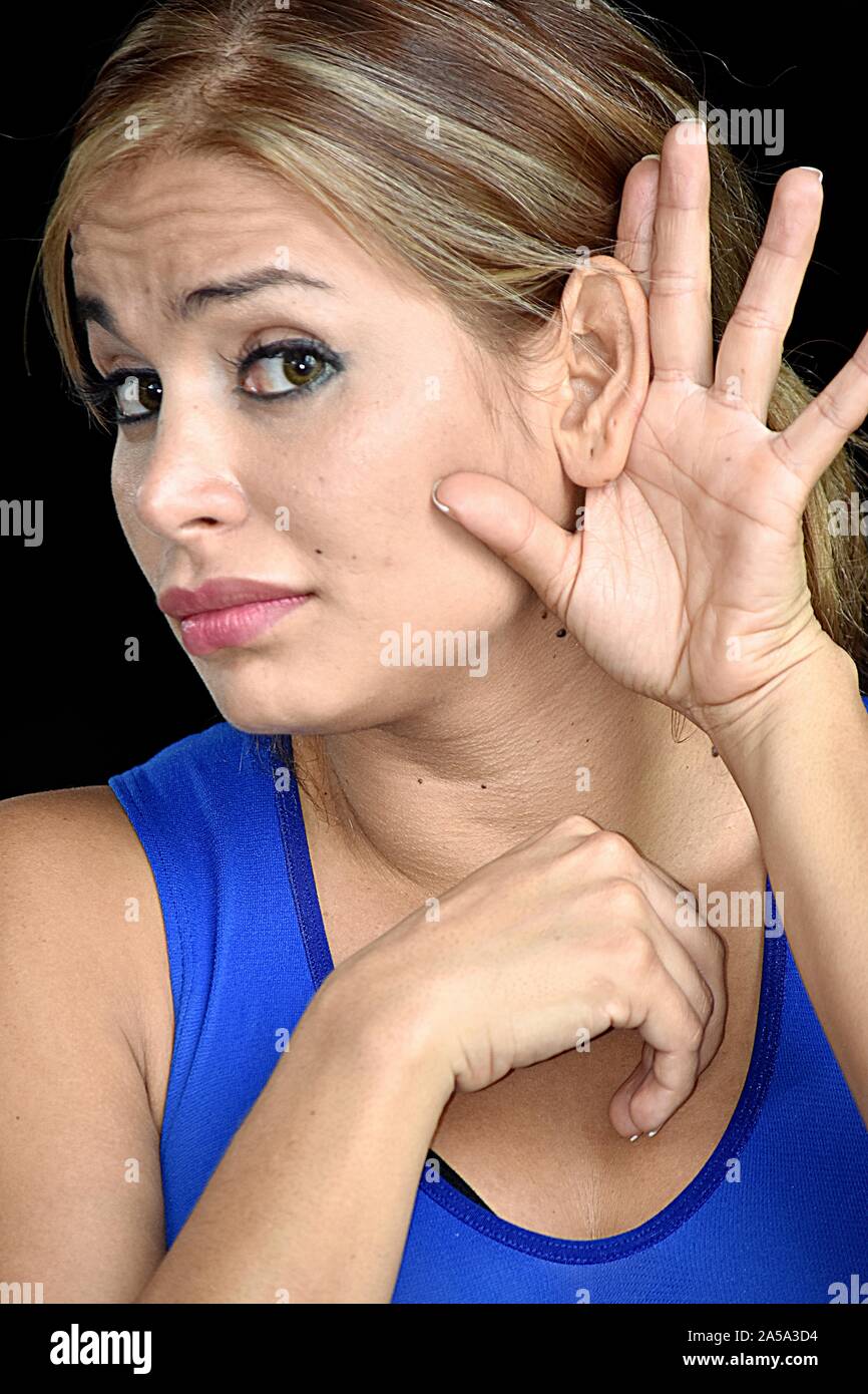 Teenage Female Hearing Stock Photo - Alamy