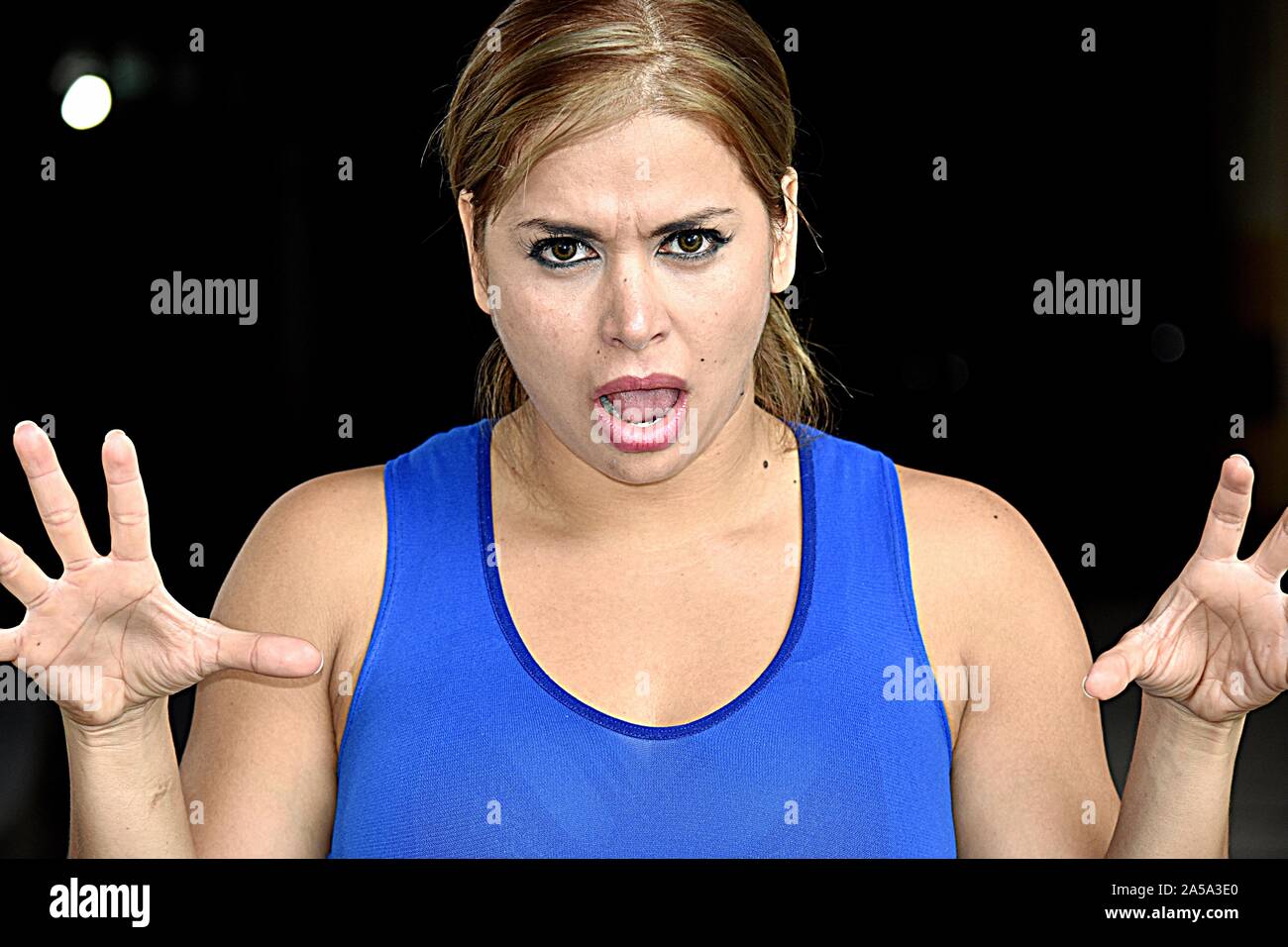 An Angry Teenage Female Stock Photo - Alamy