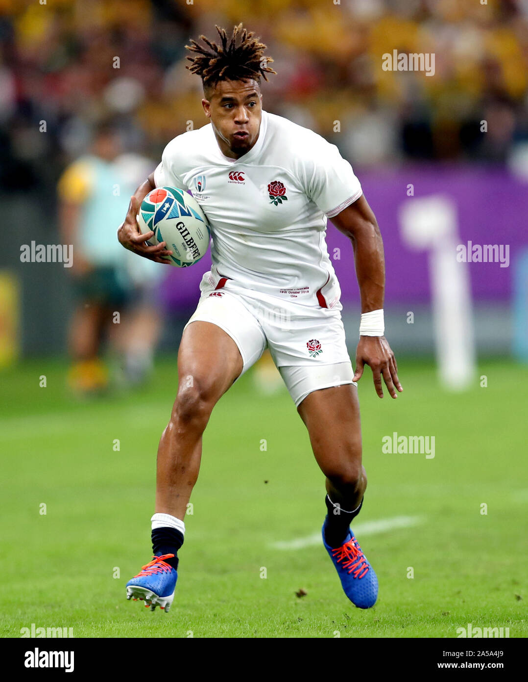 England's Anthony Watson in action during the 2019 Rugby World Cup ...
