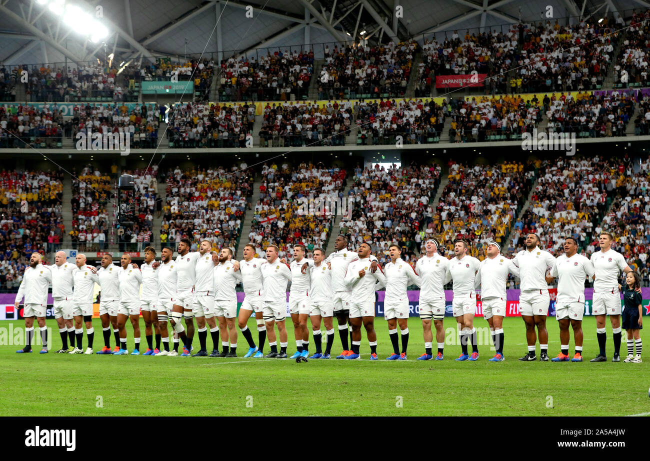 England players line up on pitch prior hi-res stock photography and ...