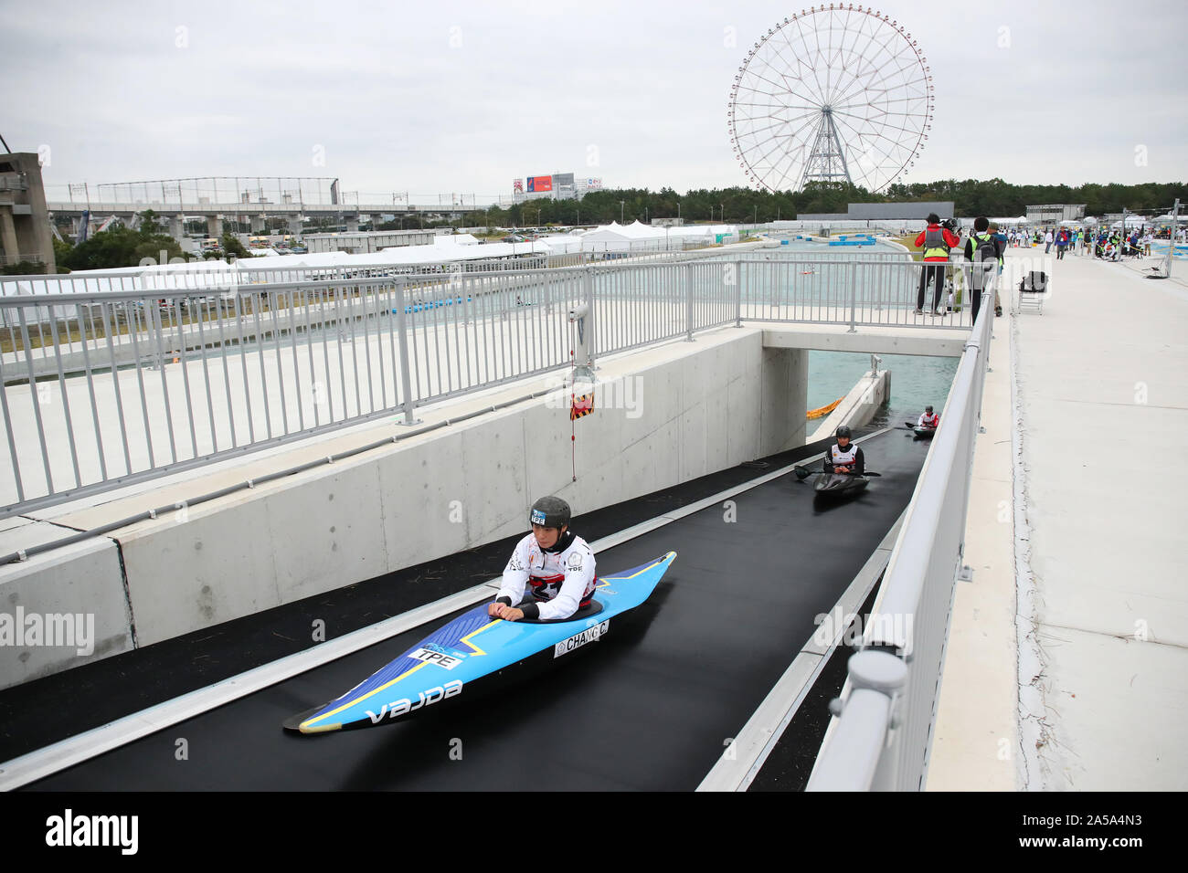 Kasai Canoe Slalom Centre, Tokyo, Japan. 18th Oct, 2019. General view ...