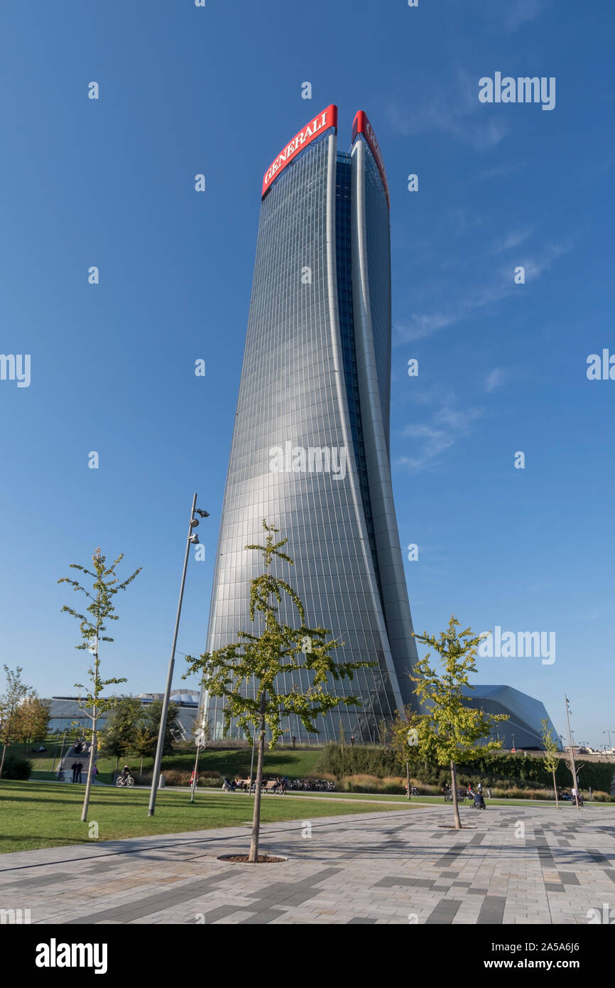 Skyscraper Generali Tower headquarters of the Generali Group's offices ...