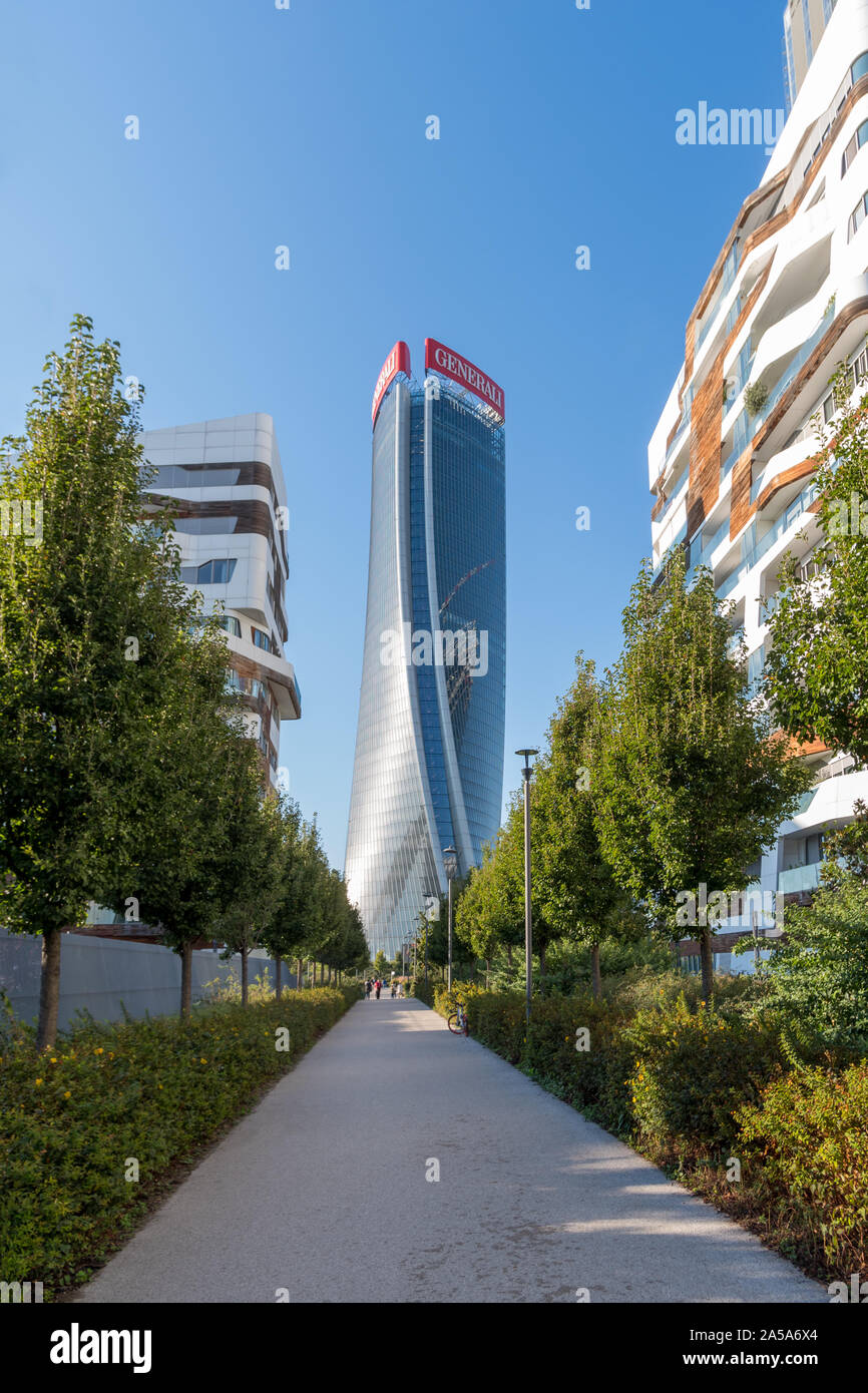 Skyscraper Generali Tower headquarters of the Generali Group's offices ...