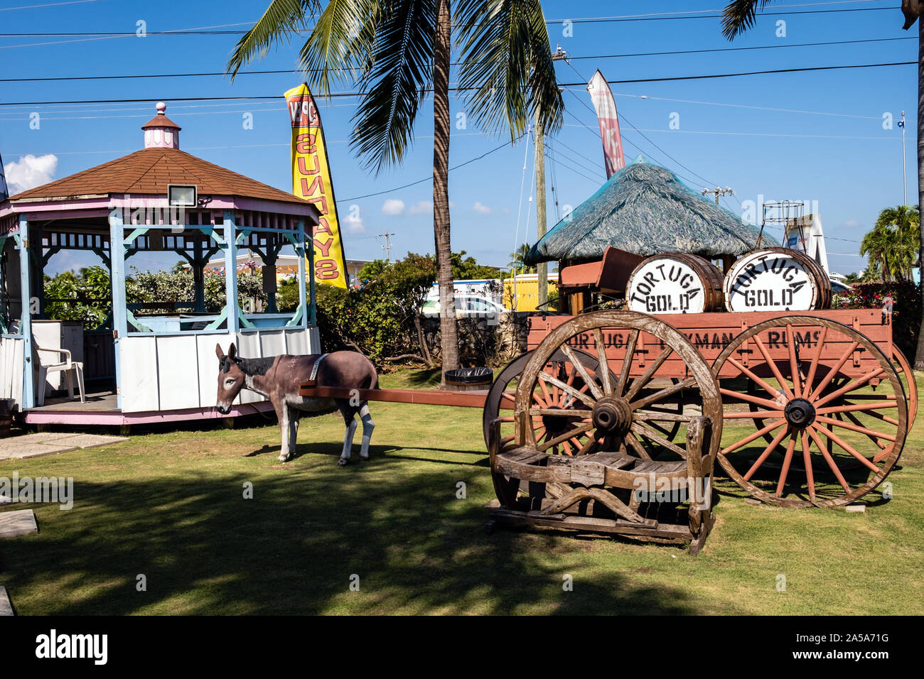 Outside the Tortuga Rum Factory in Georgetown on Grand Cayman in the ...