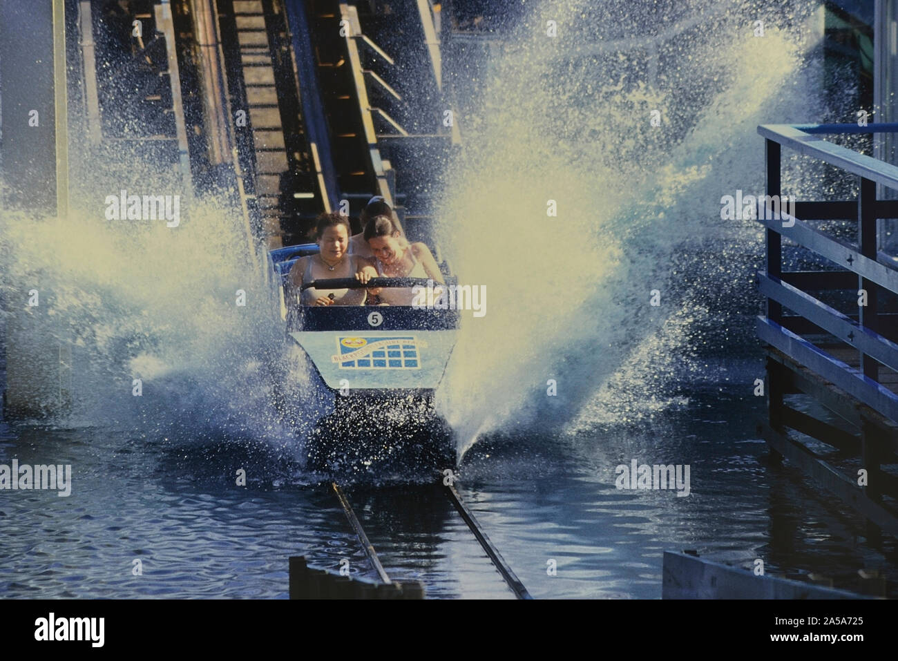 Water Chute ride, Blackpool Pleasure Beach, Lancashire, England, UK ...