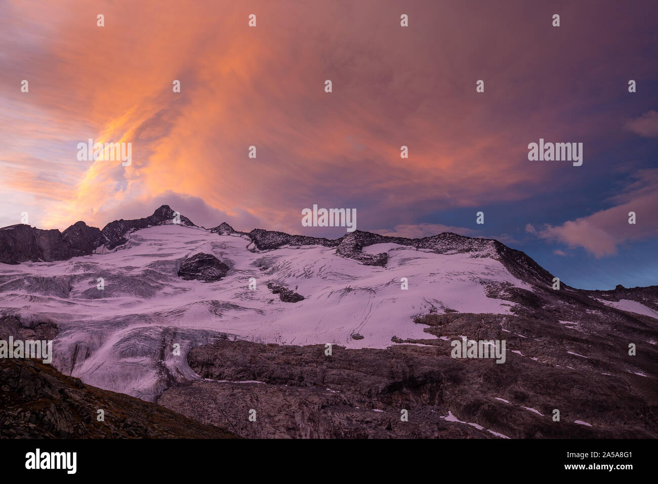 Alpine landscape with glaciers hi-res stock photography and images - Alamy