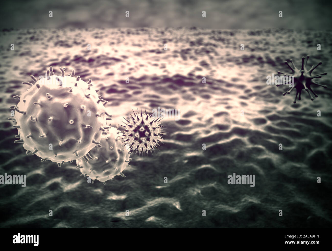 cancer cell, 3d rendered cancer cell, Clusters of cells, Cancer cell ...