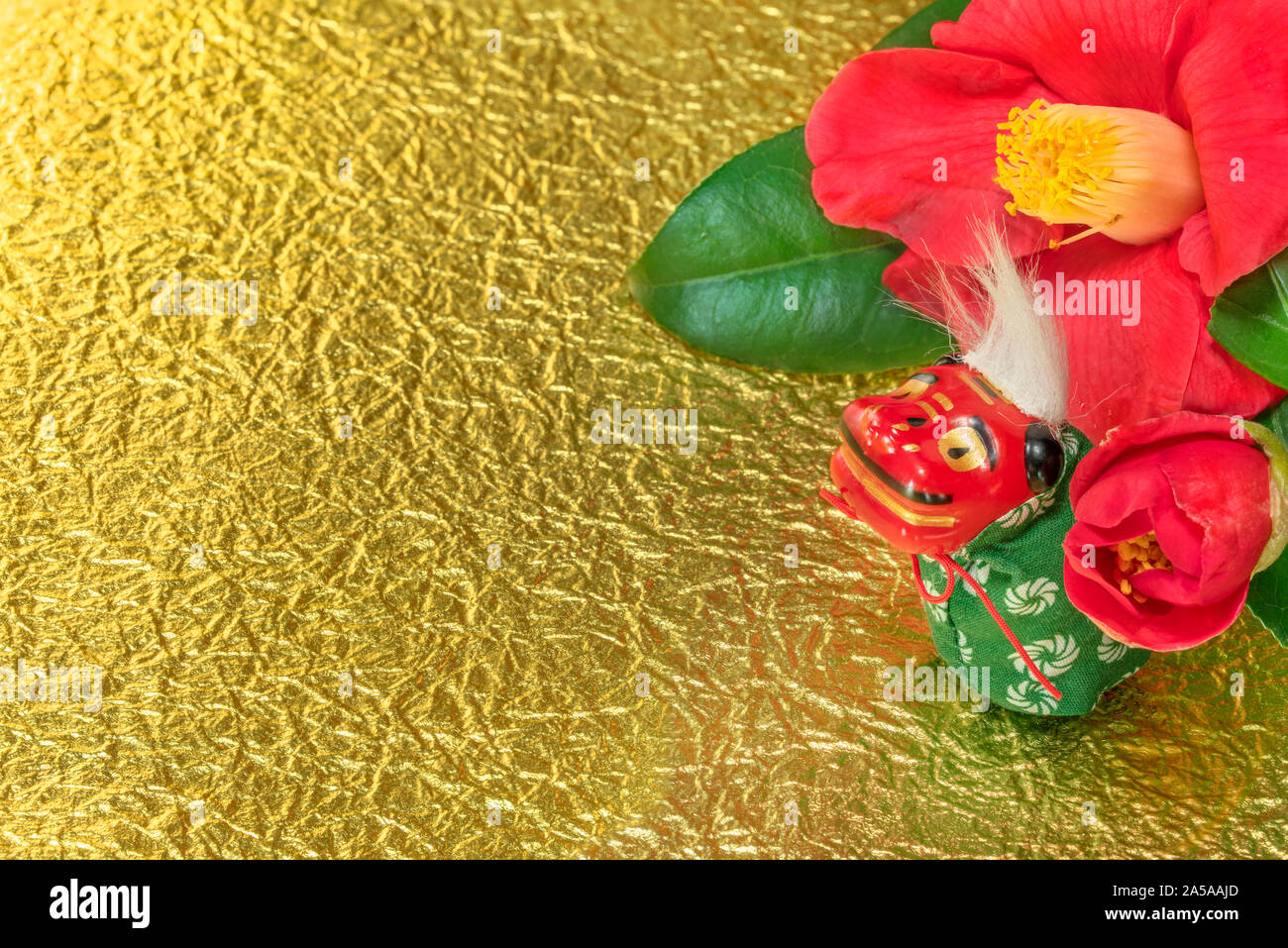 A Japanese greeting card with a Tsubaki flower also called the winter ...