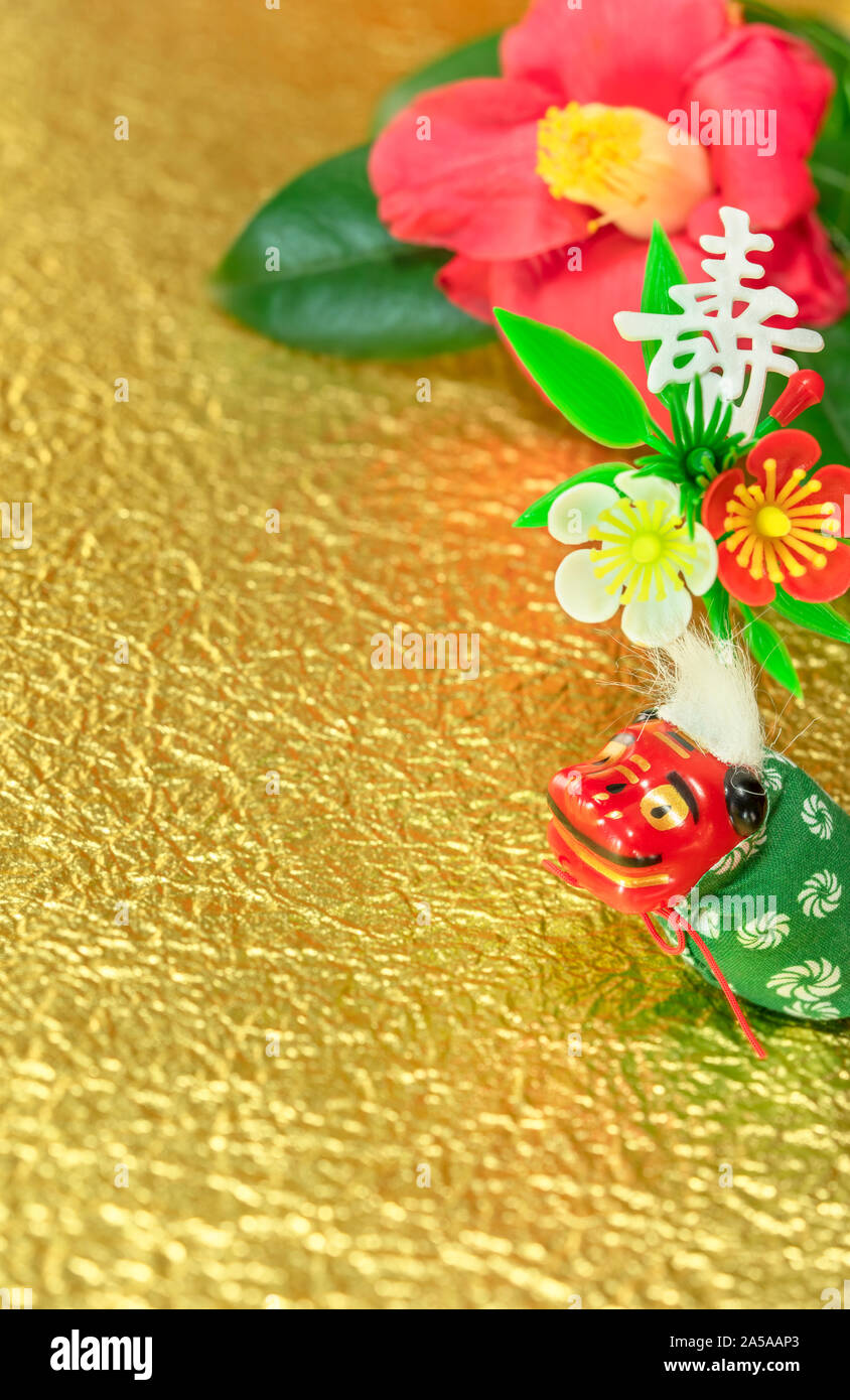 A Japanese greeting card with a Tsubaki flower also called the winter ...