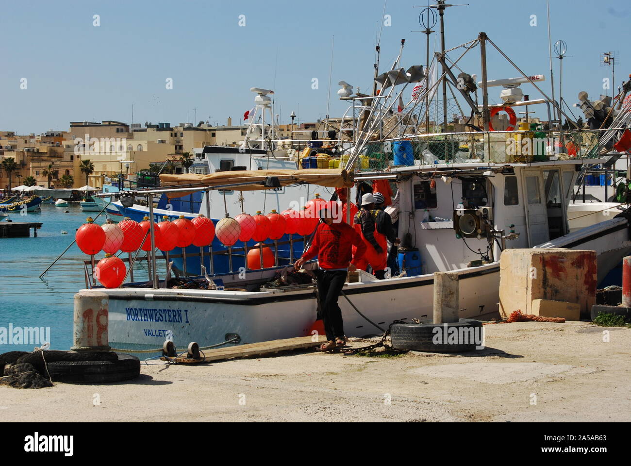Maltese fishing village Stock Photo - Alamy