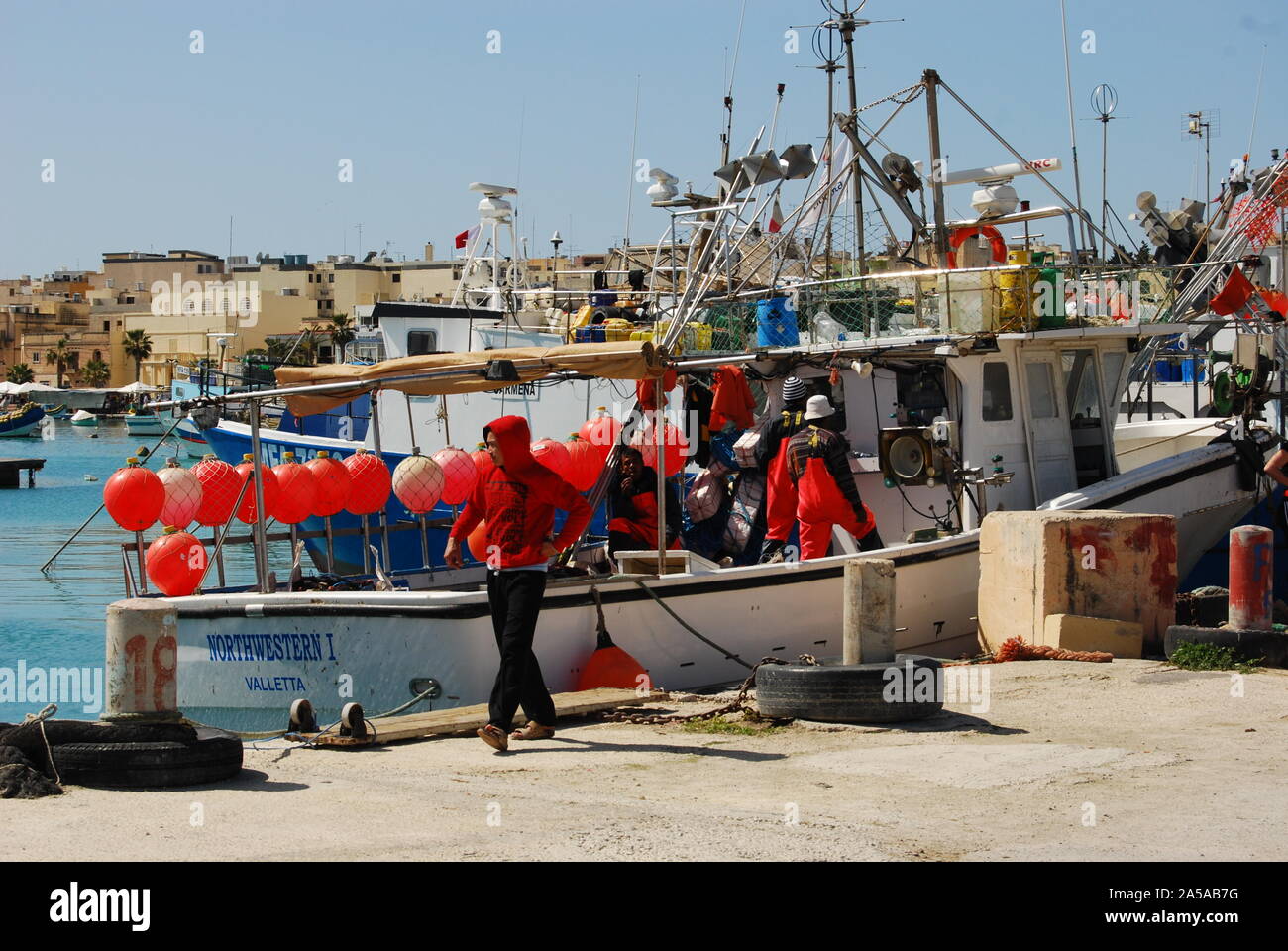 Maltese fishing village Stock Photo - Alamy