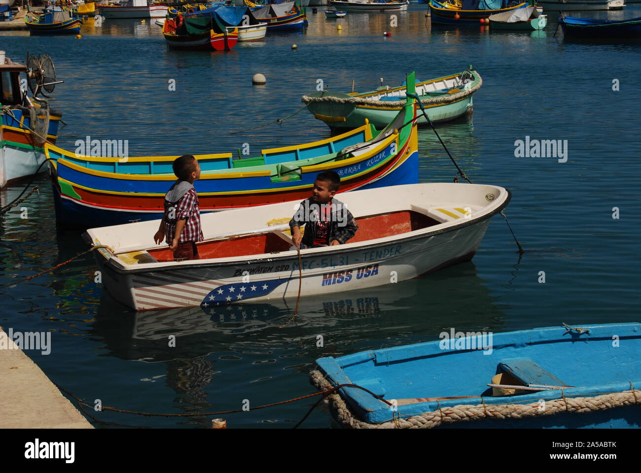 Maltese fishing village Stock Photo - Alamy