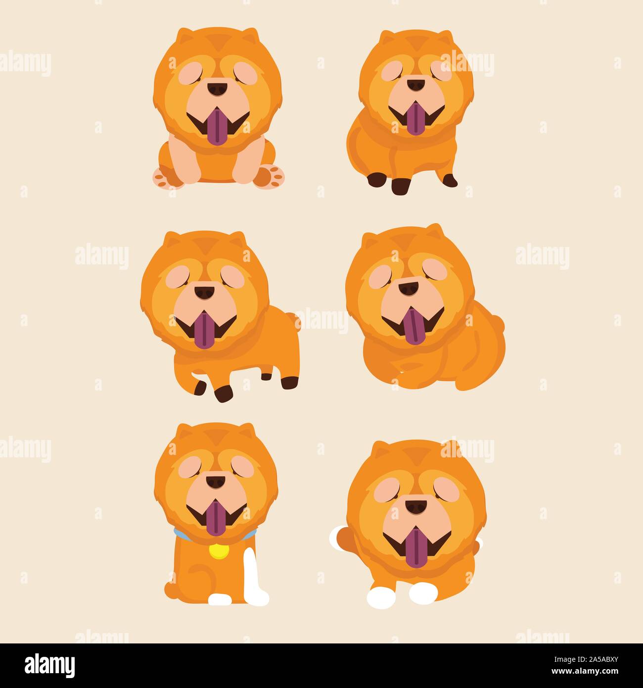 Chow face Stock Vector Images - Alamy