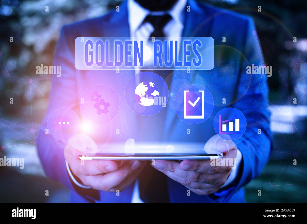 Word writing text Golden Rules. Business photo showcasing Basic ...