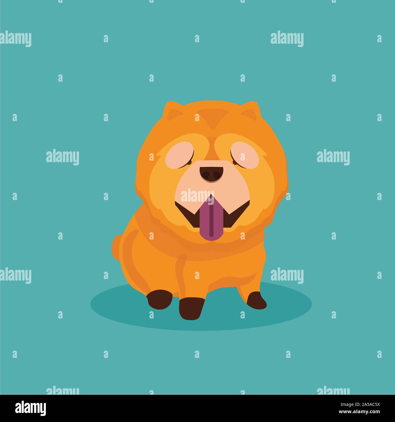 Dog chow chow cartoon vector illustration Stock Vector Image & Art - Alamy