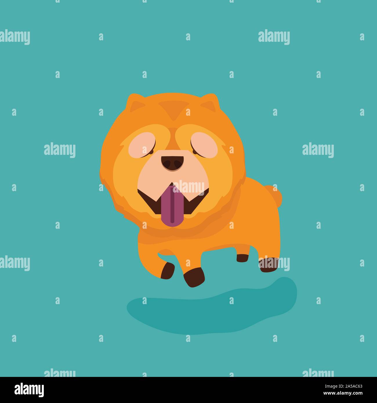 Dog chow chow cartoon vector illustration Stock Vector Image & Art - Alamy