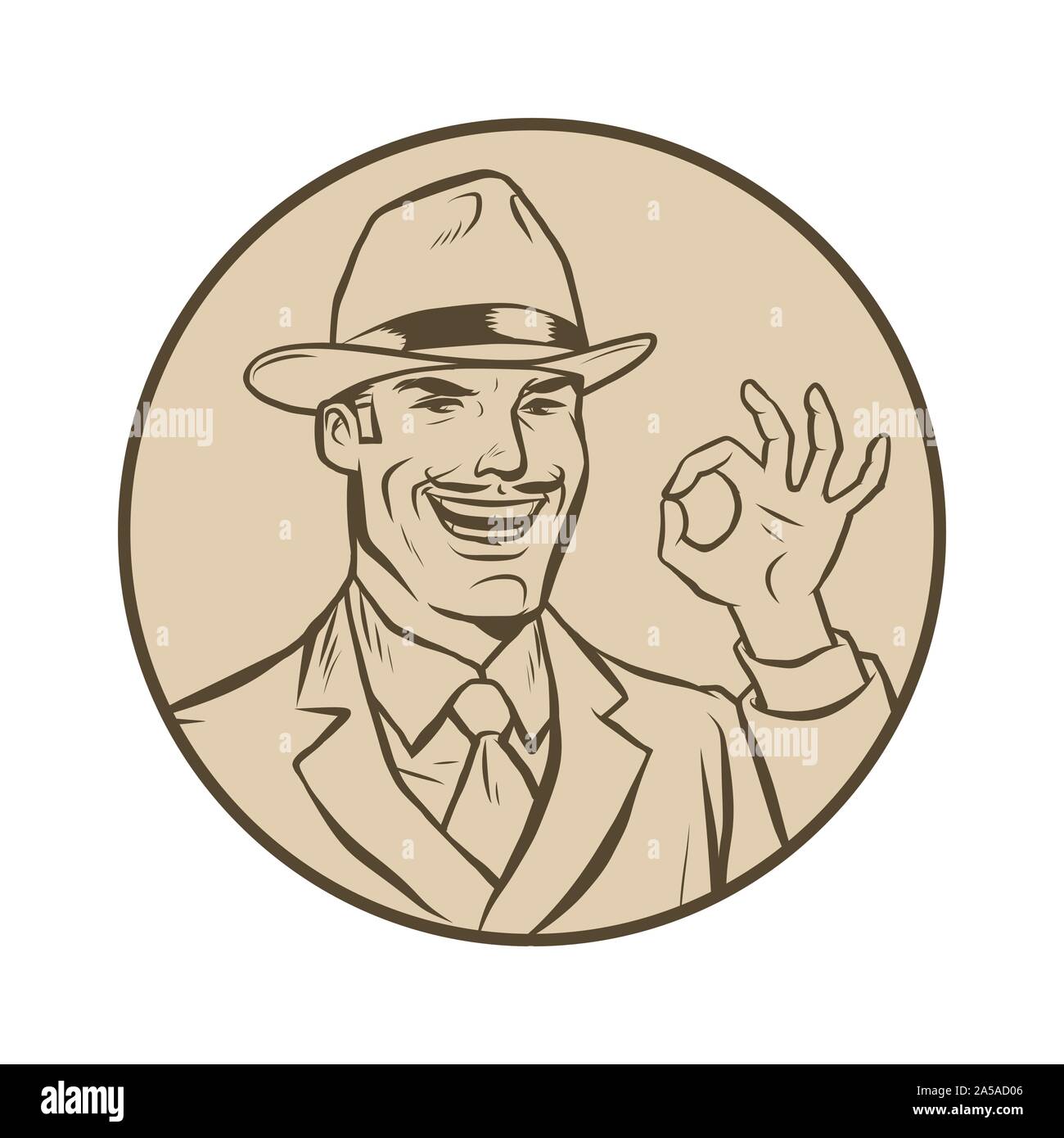 Ok hand gesture vector Cut Out Stock Images & Pictures - Alamy