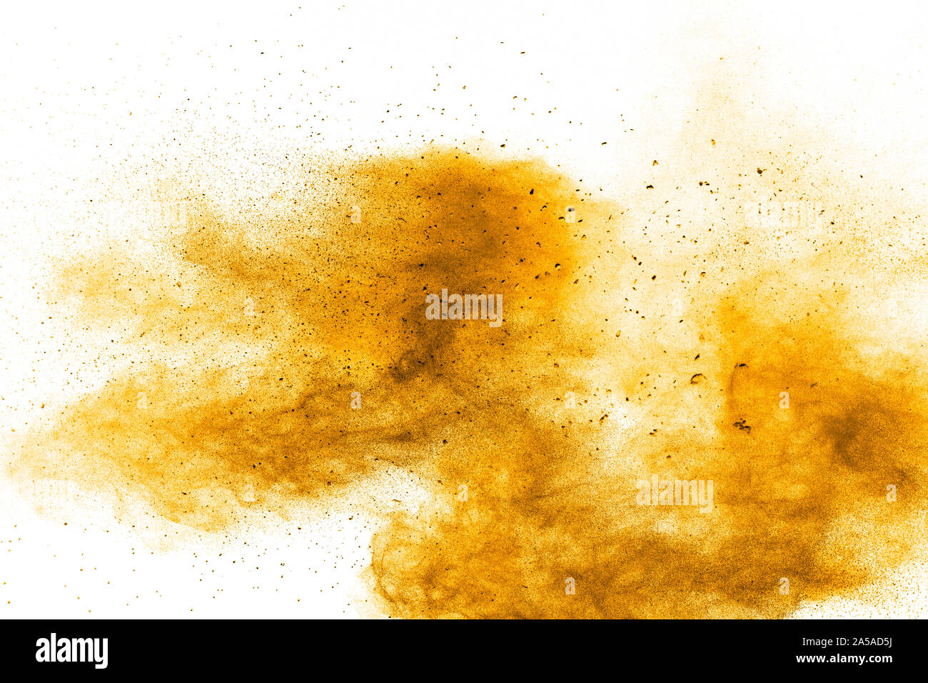 Orange powder explosion on white background. Orange color dust splash ...
