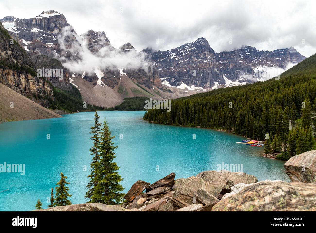 Moraine lake in Canada Stock Photo - Alamy
