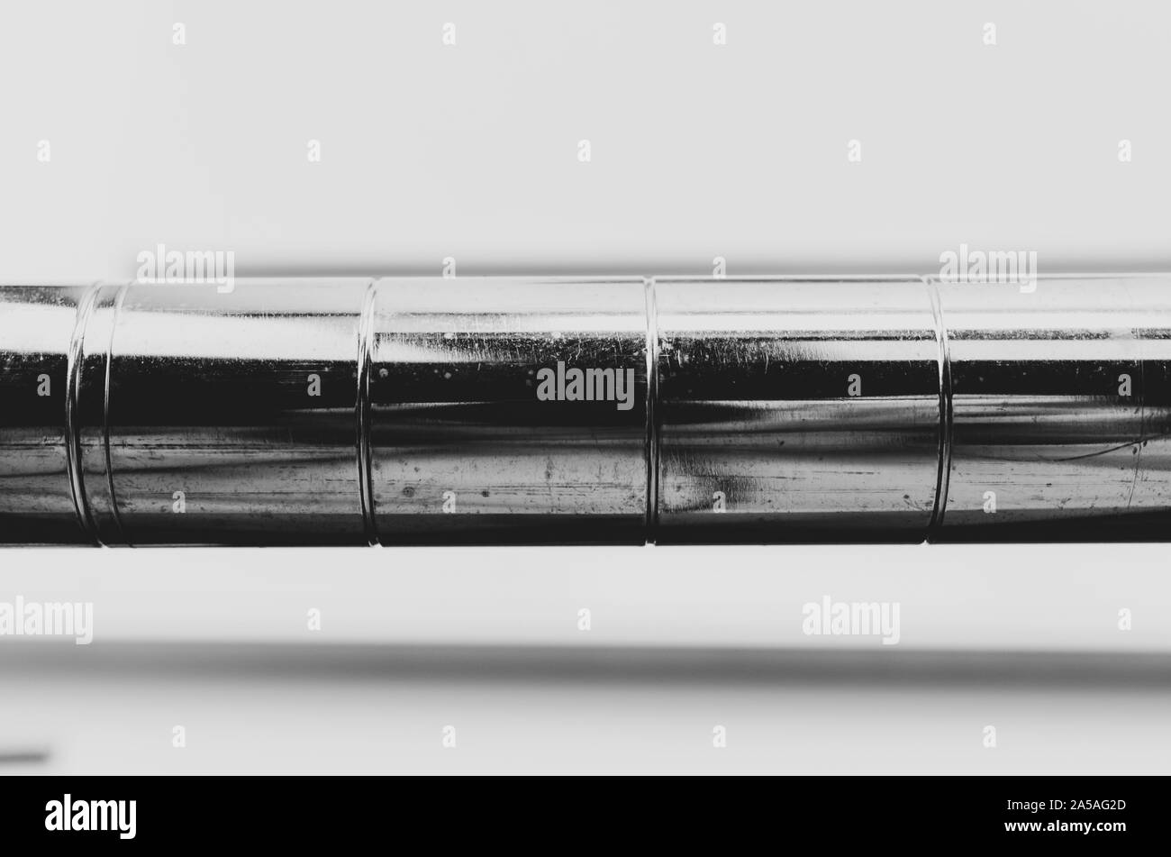 metal pipe detail view still life Stock Photo - Alamy