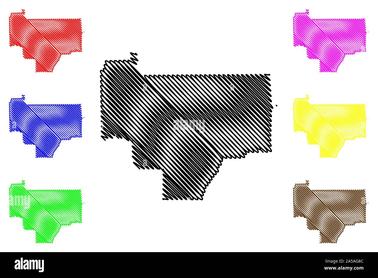 Bullock vector outline map Cut Out Stock Images & Pictures - Alamy