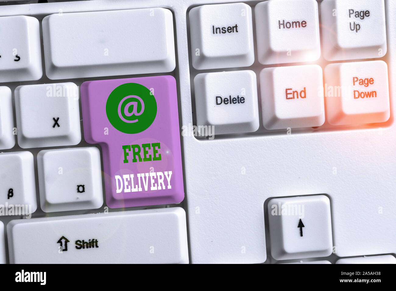 Text sign showing Free Delivery. Business photo text Shipping Package ...