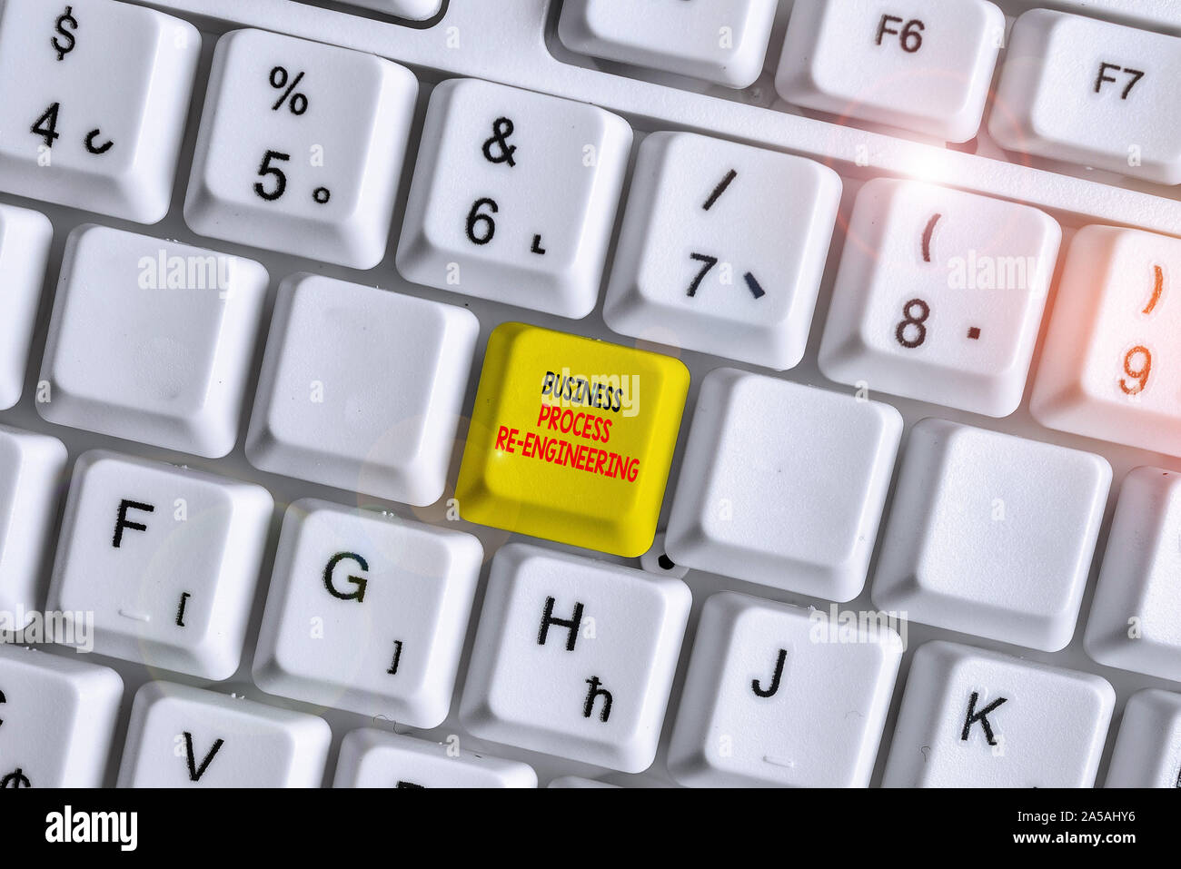 Writing note showing Business Process Re Engineering. Business concept ...