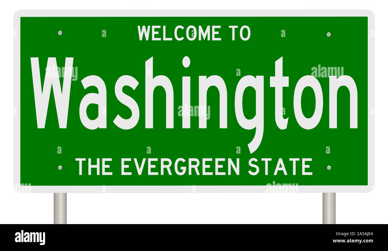 Washington state road sign Cut Out Stock Images & Pictures - Alamy