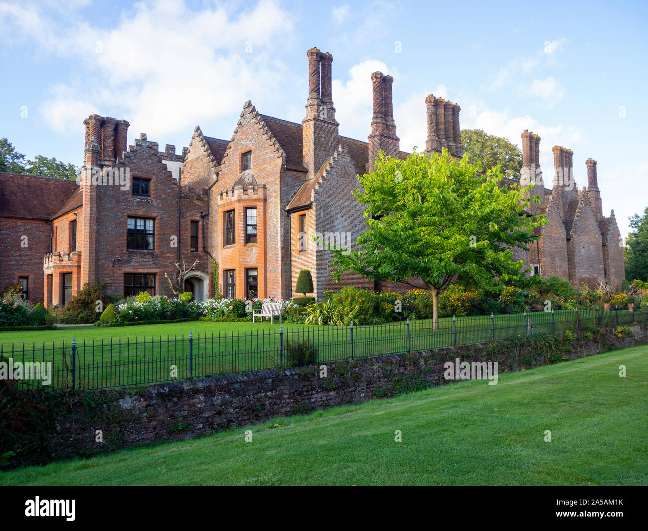 Late afternoon at Chenies Manor, Buckinghamshire, showing the many ...