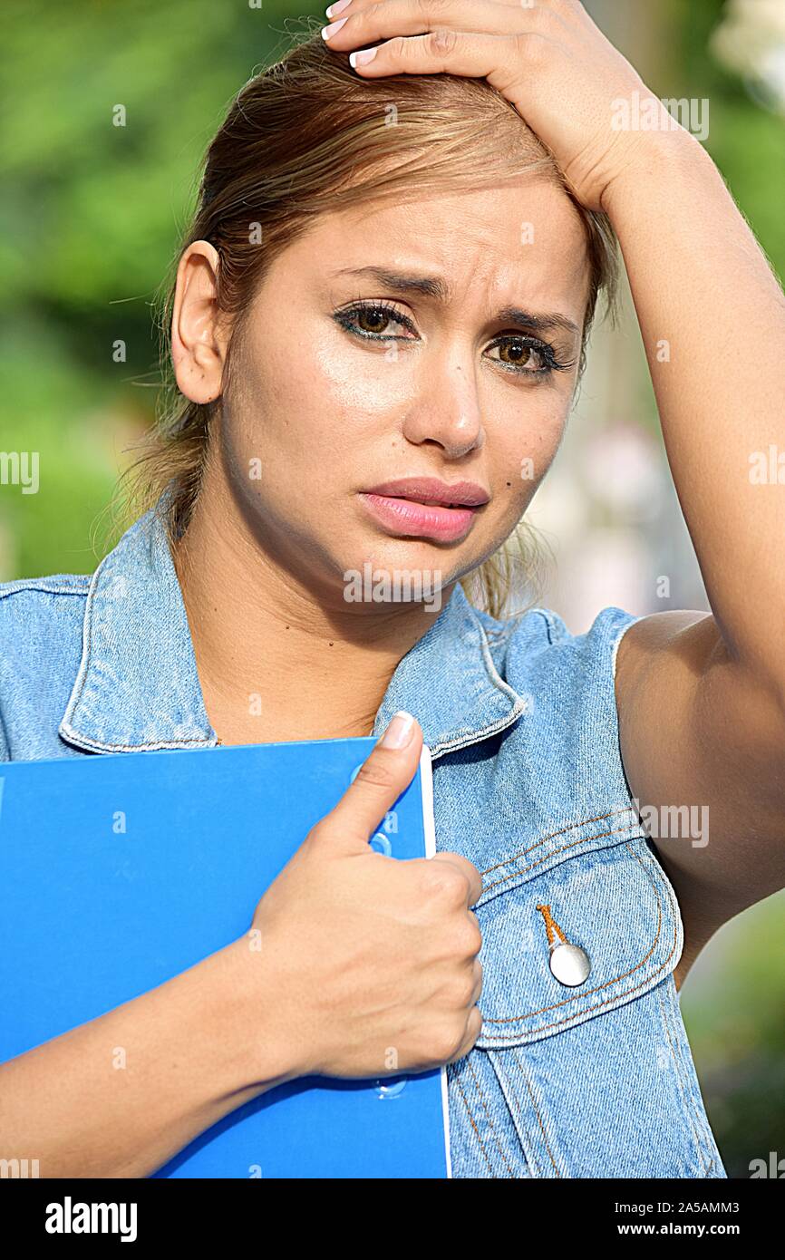 An Adult Female Student And Stress Stock Photo - Alamy