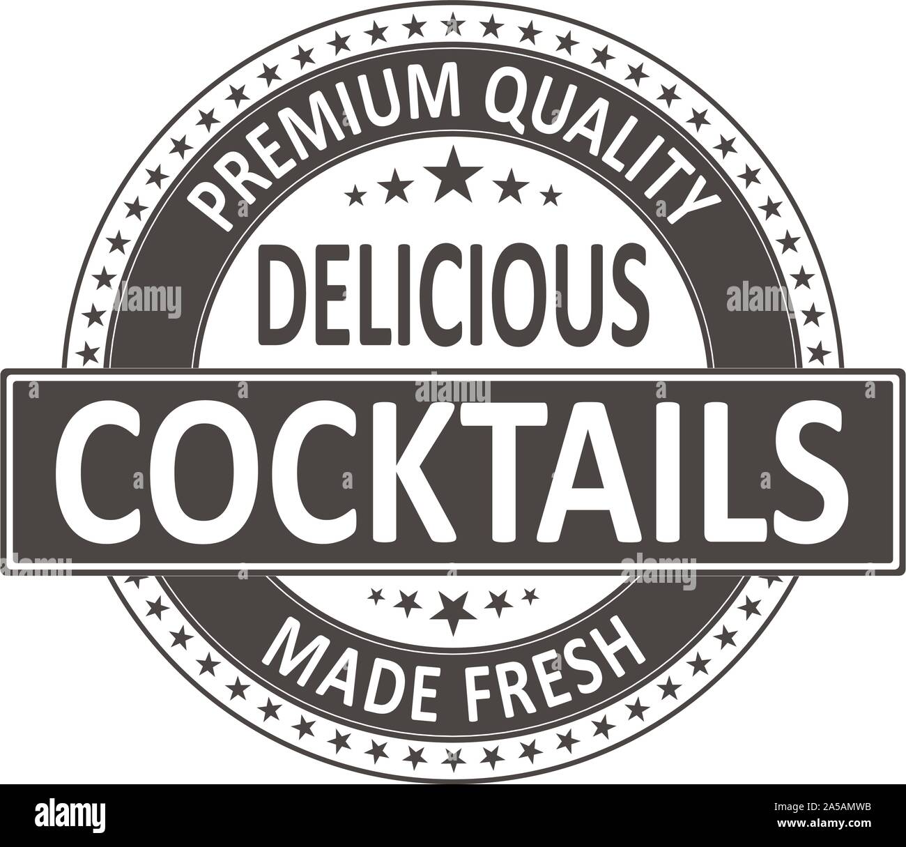 Vector Premium Quality Delicious Cocktail Icon Stamp Label Style Stock ...