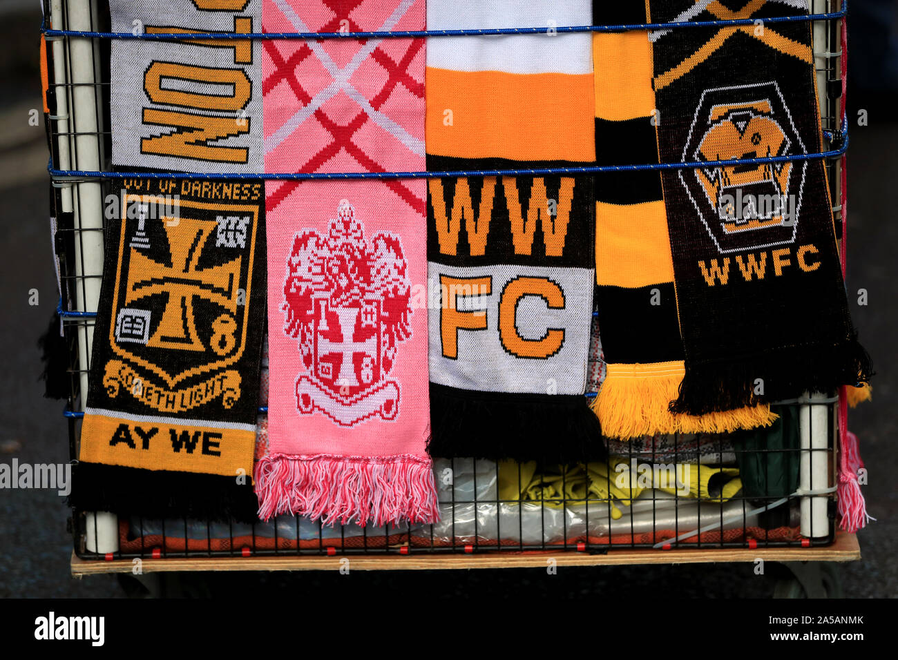 Wolverhampton Wanderers merchandise being sold outside the ground ahead ...