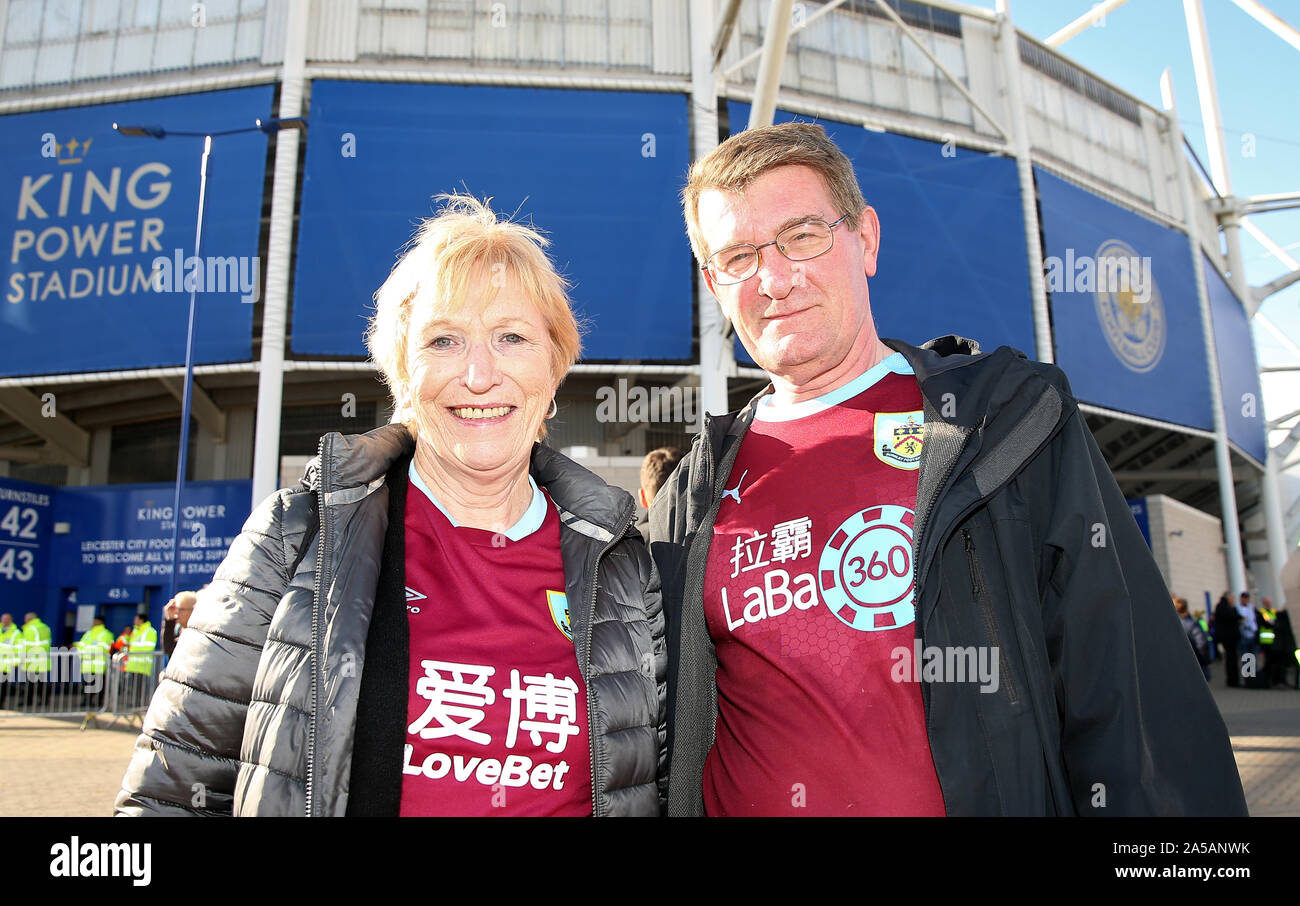 Burnley fans arrive during the Premier League match at the King Power ...