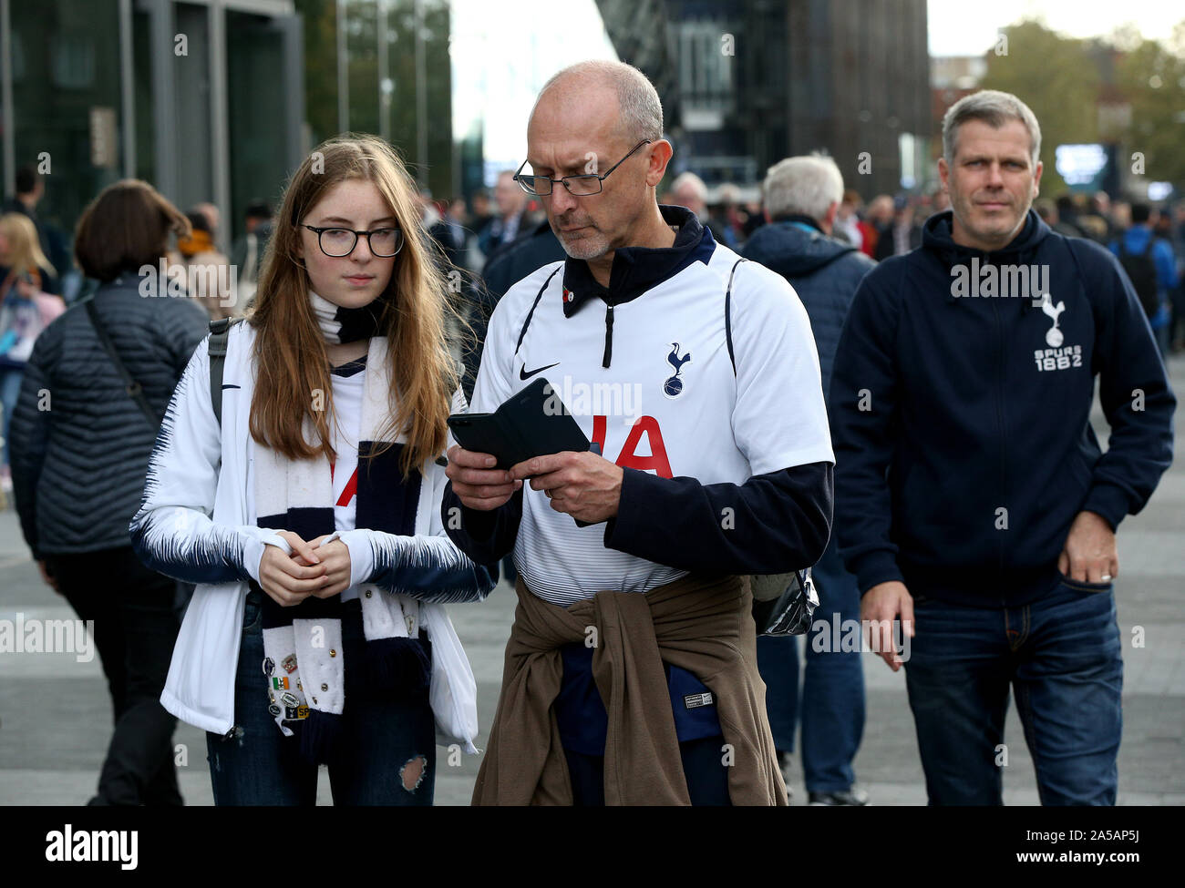 Tottenham Hotspur fans outside the ground ahead of the Premier League ...