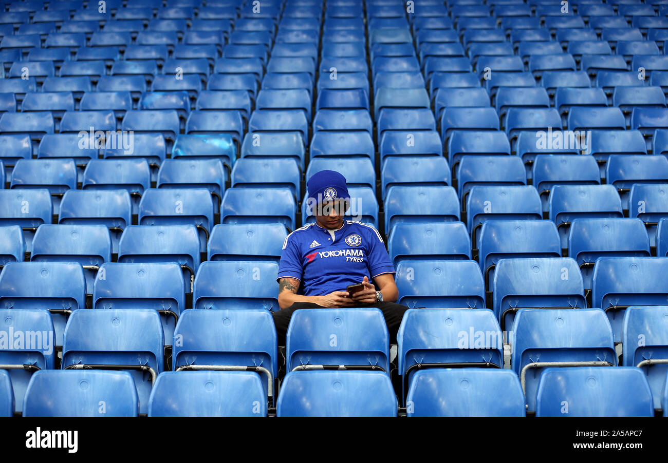Stands ahead premier league match stamford bridge hi-res stock ...