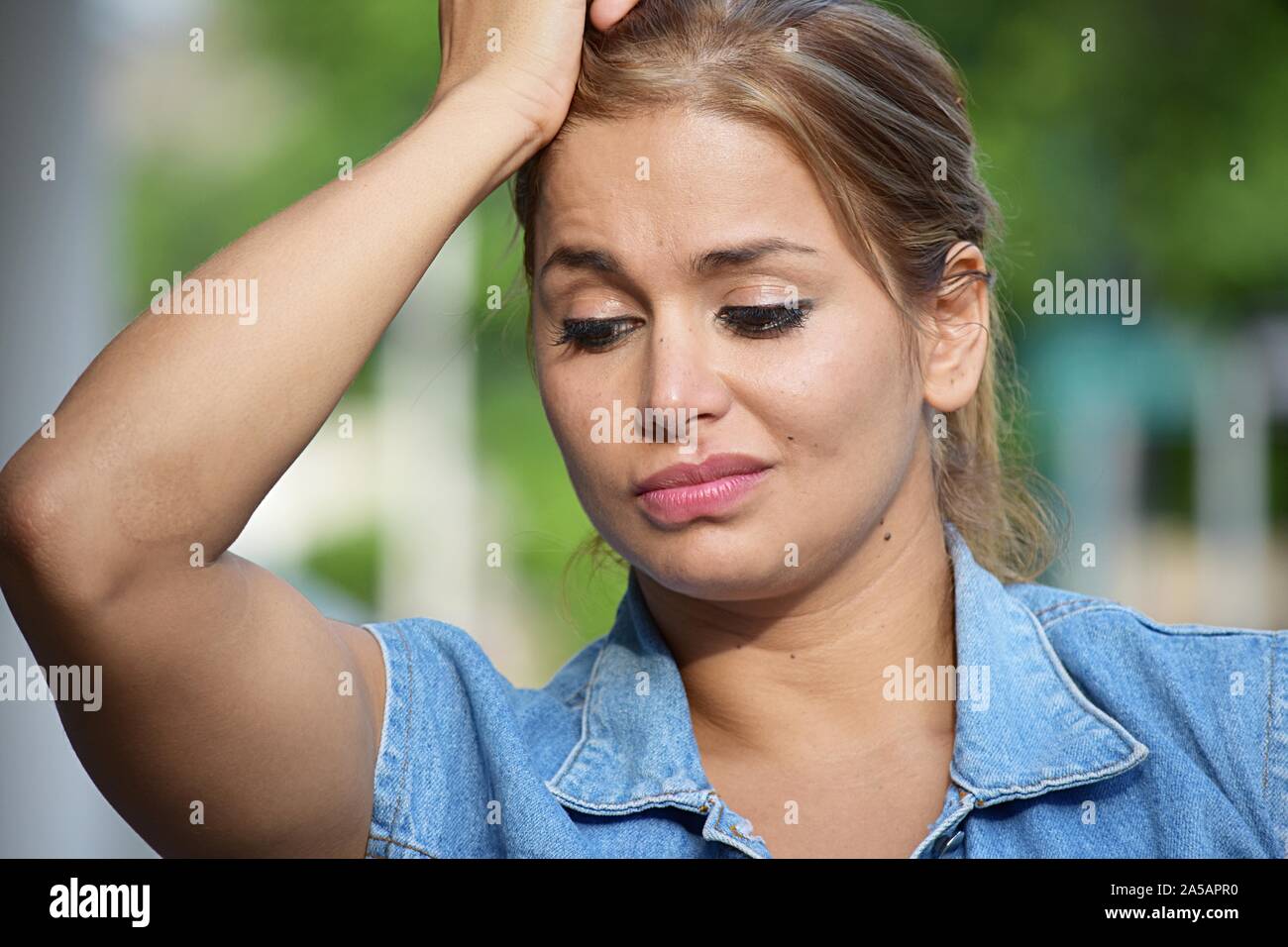 Worrisome Beautiful Person Stock Photo - Alamy