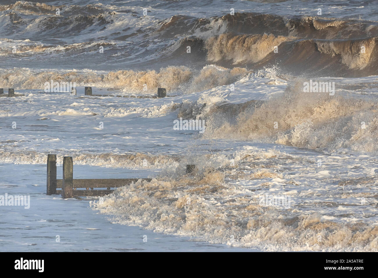 Sea sculpture, breaking waves and water Stock Photo - Alamy