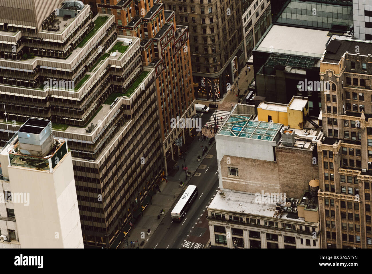 View of the New York streets from the top of the Rocks Stock Photo - Alamy