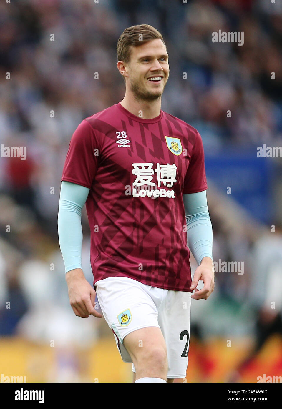 Burnley's Kevin Long during the Premier League match at the King Power ...