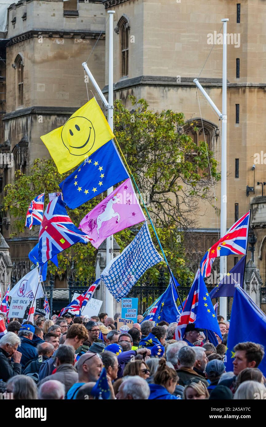 London, UK. 19th Oct, 2019. A huge crowd in Parliament Square - Stop ...