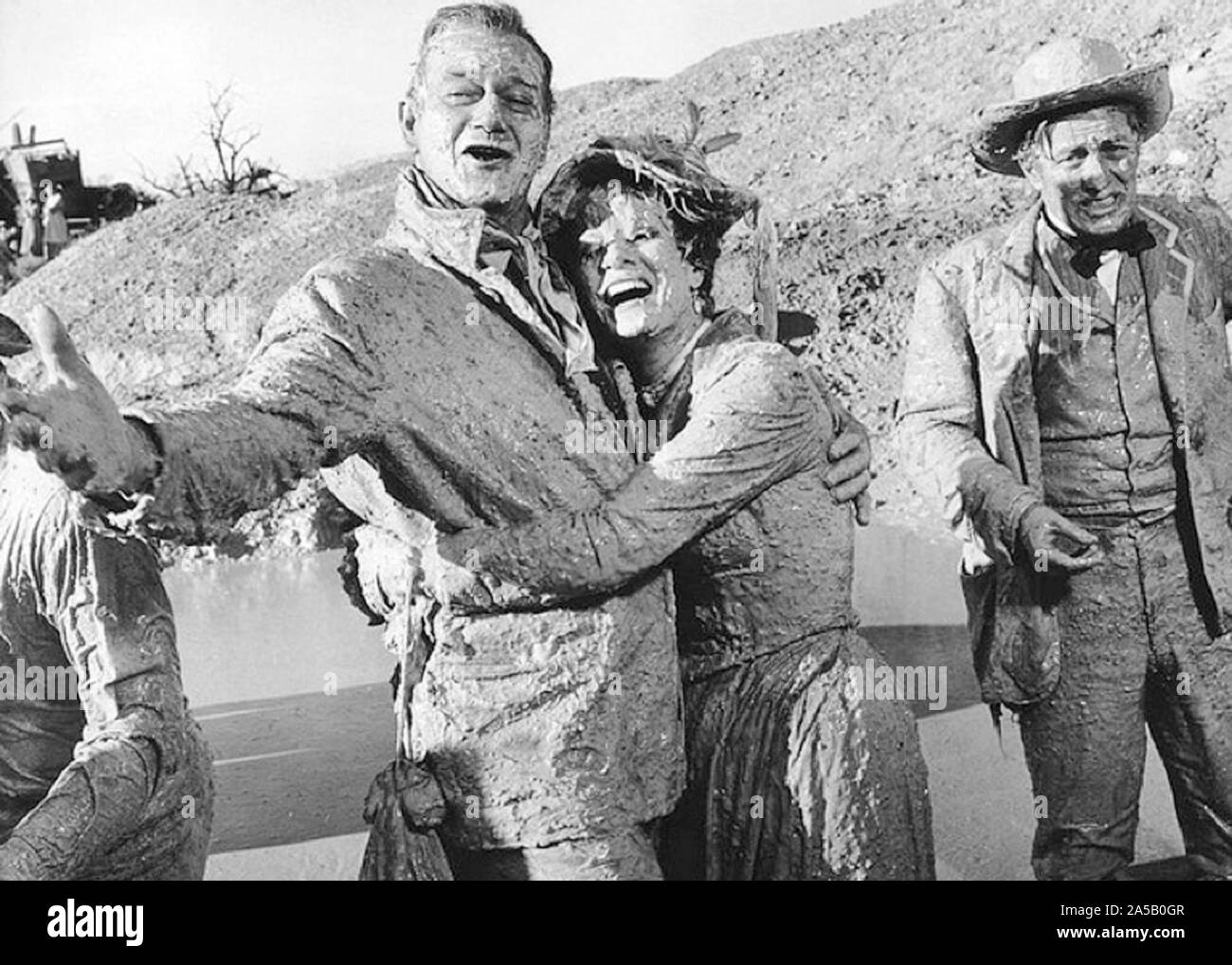 MAUREEN O'HARA and JOHN WAYNE in MC LINTOCK! (1963), directed by ANDREW V. MCLAGLEN. Credit ...