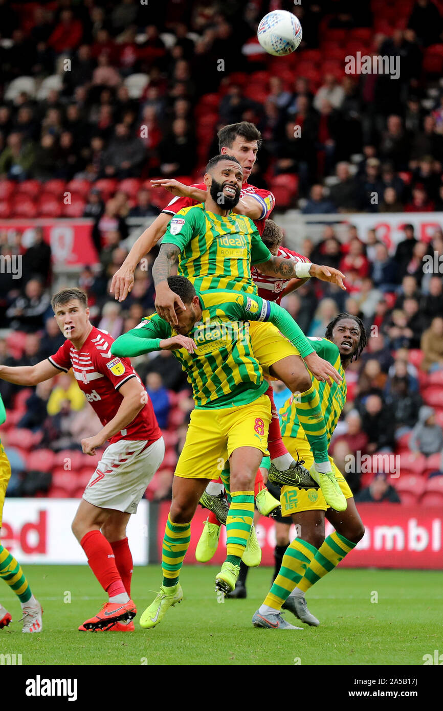 Middlesbrough's Daniel Ayala attacks a corner during the Sky Bet ...