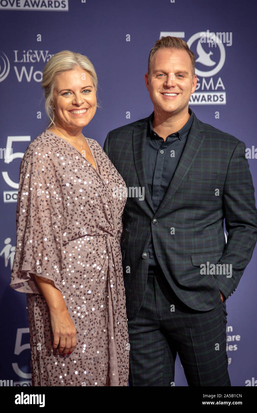 October 15, 2019, Nashville, Tennessee, USA: Matthew West and his wife ...