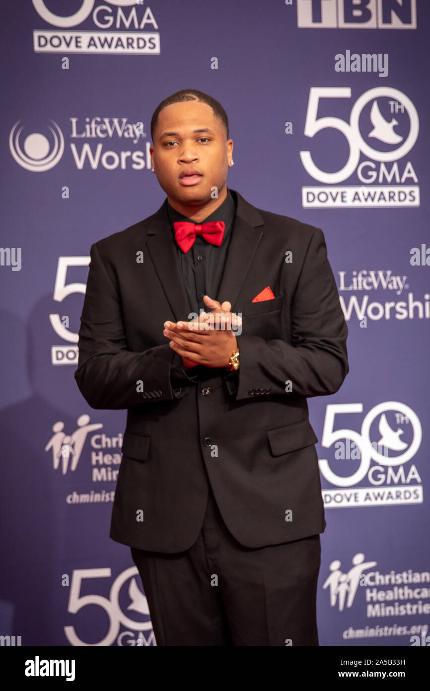 October 15, 2019, Nashville, Tennessee, USA: Aaron Cole on the Red ...