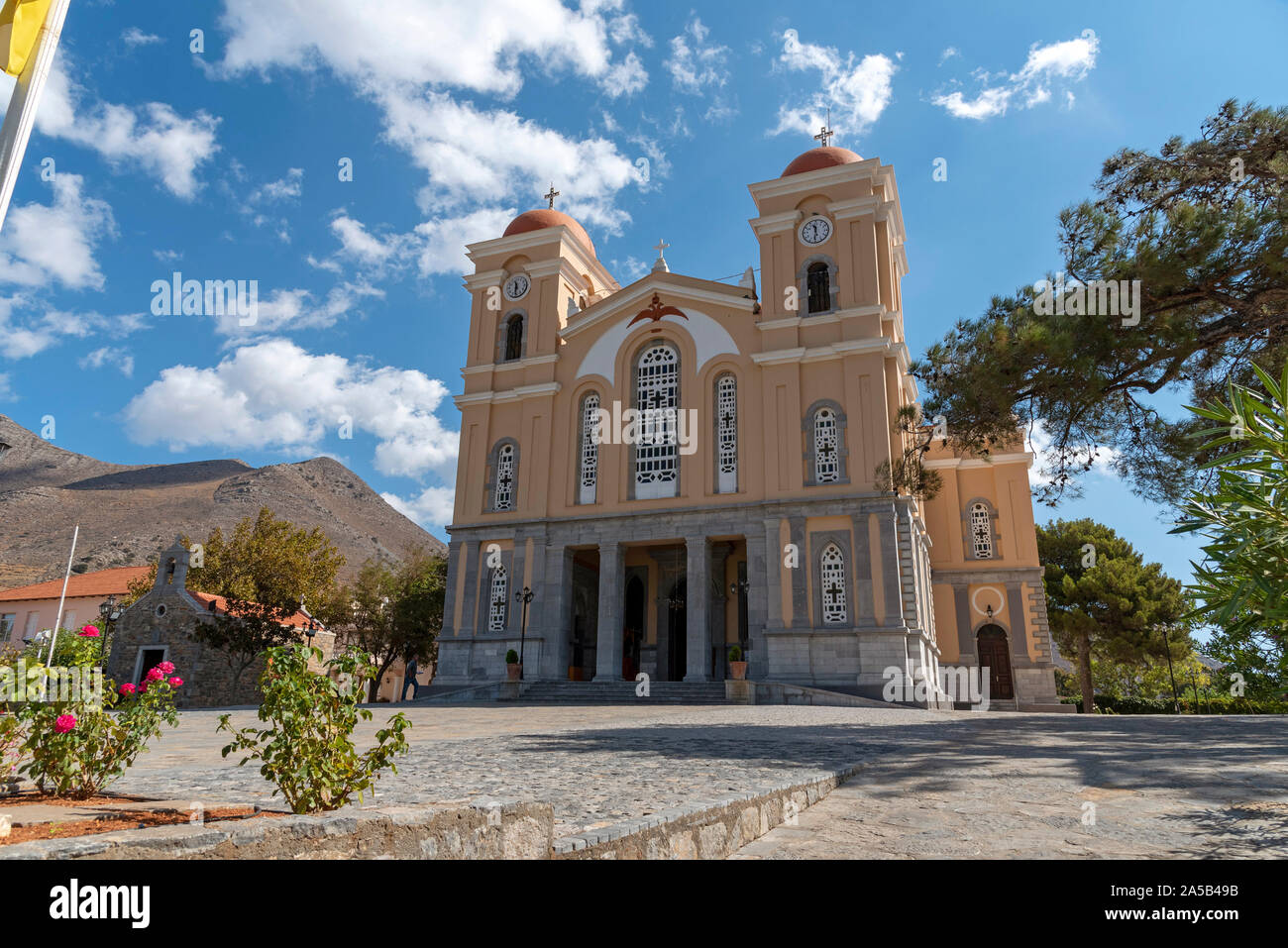 Neopolis, northern Crete, Greece. On the Old National Road as driving ...